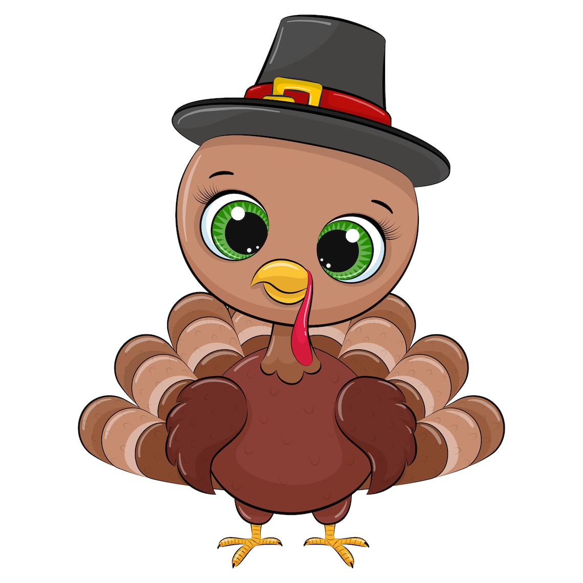 Happy Thanksgiving Clipart Turkey Clipart PNG EPS JPEG | Etsy