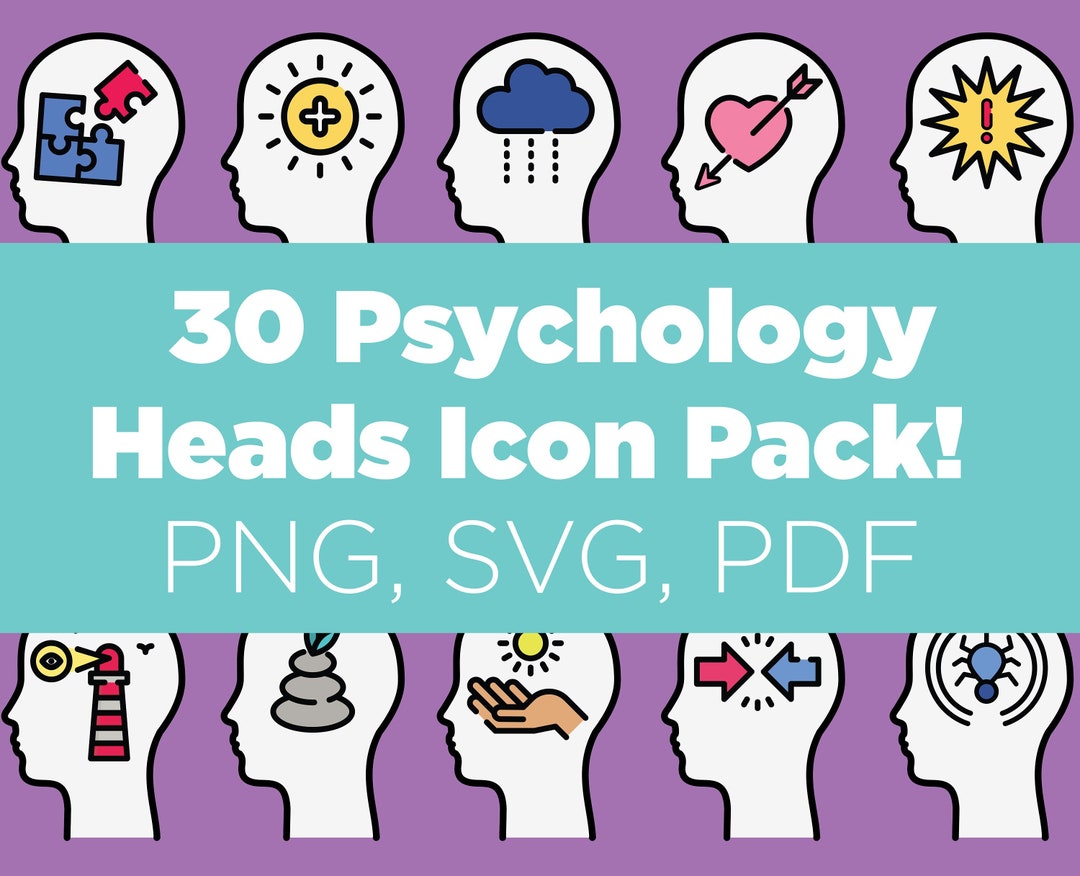 Psychology Icons Bundle: Therapy & Psychologist Graphics (30 Icon Pack ...