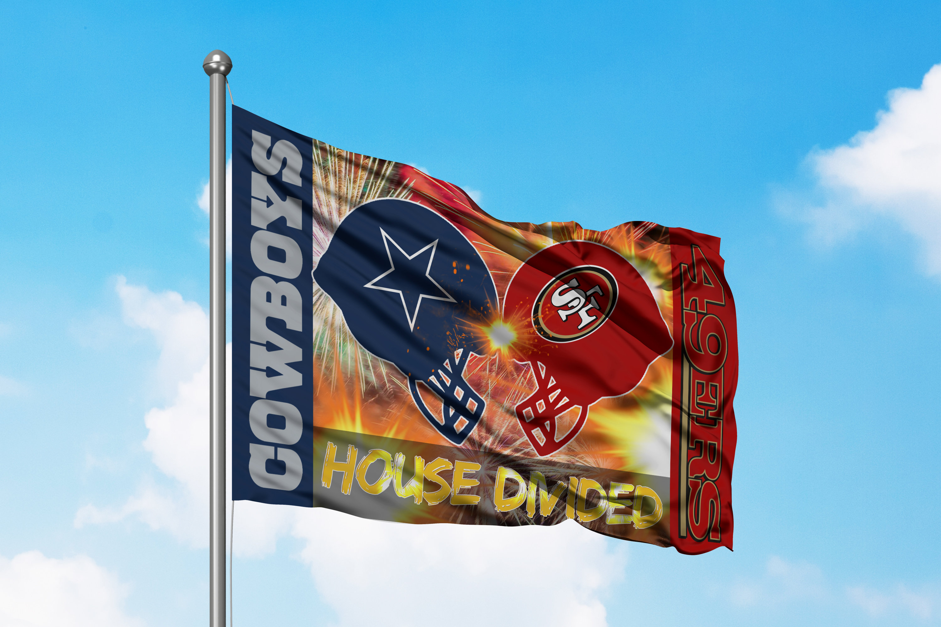 Personalized House Divided Garden Flag, 40x28 in Flags, College ...