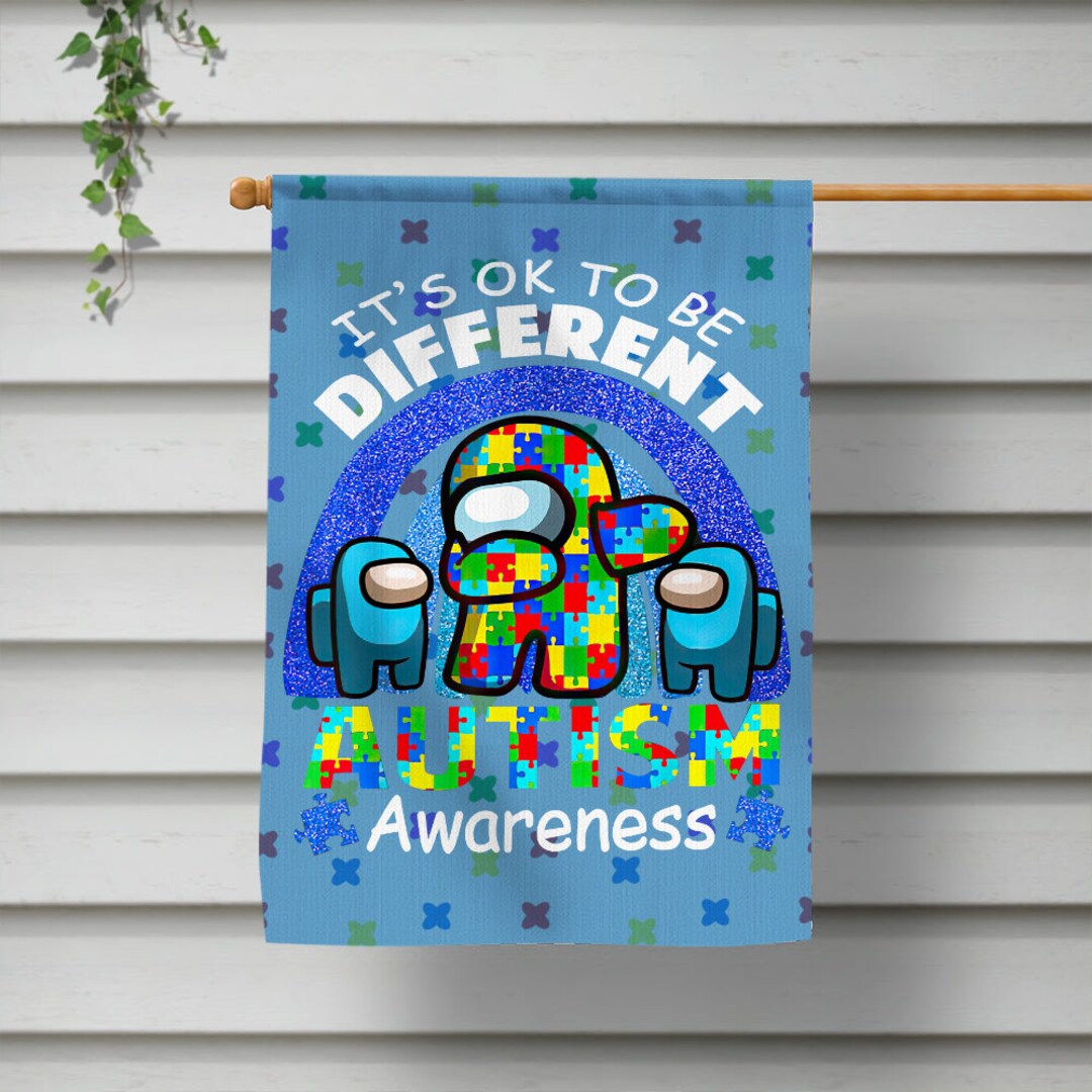 Among Us Flag It's Ok to Be Different Autism Awareness - Etsy