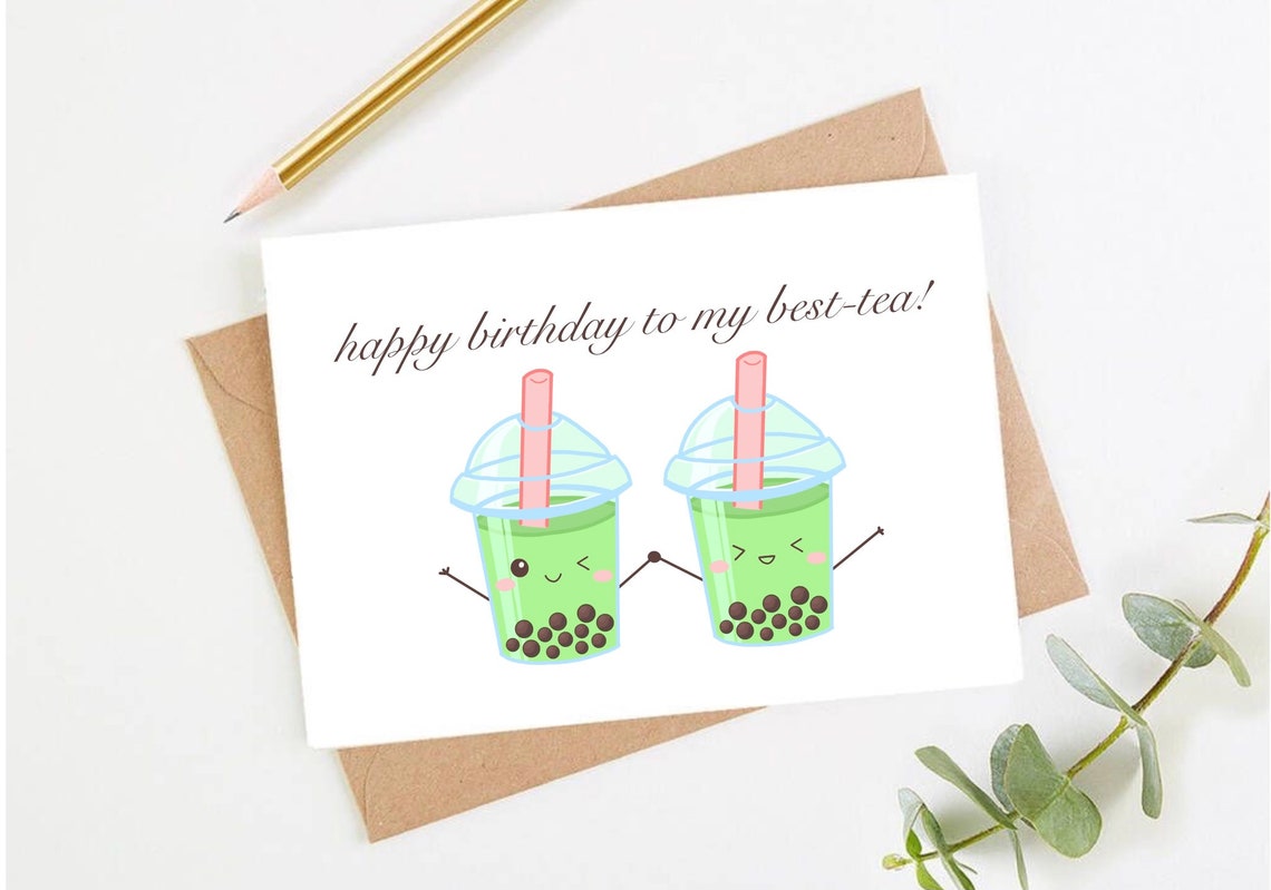 Best-tea Printable PDF Birthday Card - Etsy