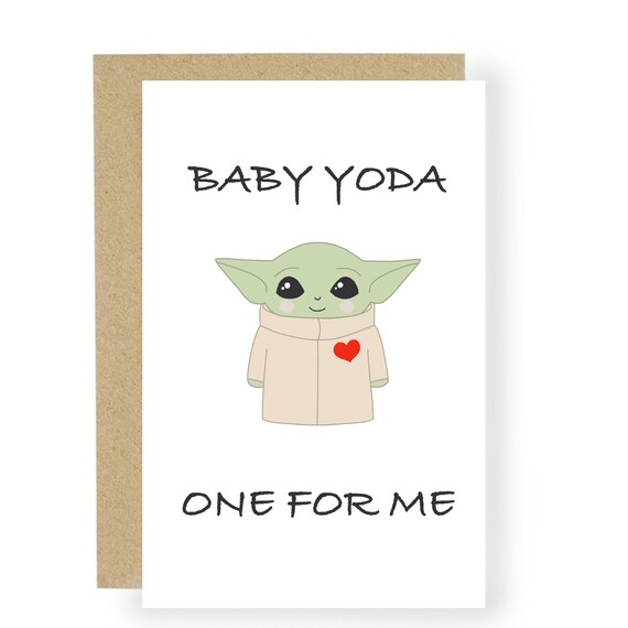 Baby Yoda Printable PDF Valentine's Day Card | Etsy