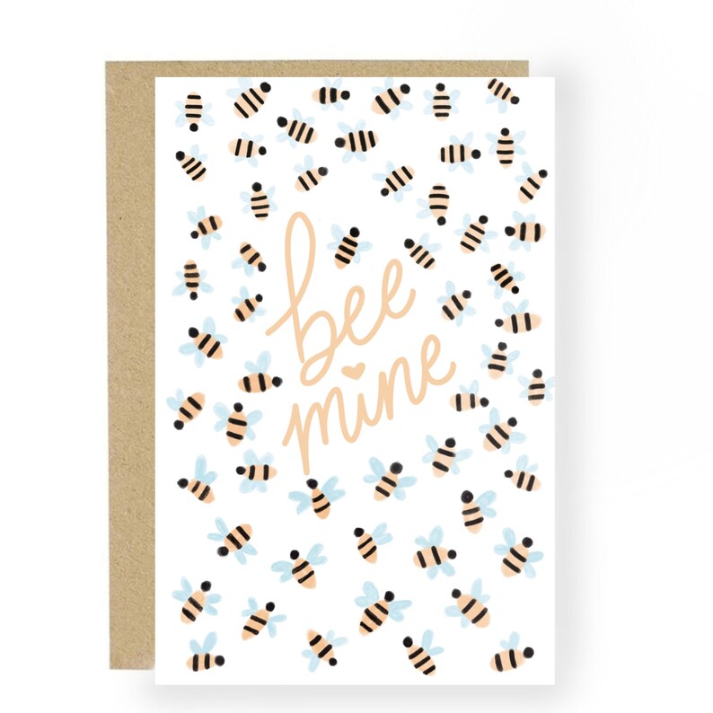 Bee Mine Printable PDF Valentine's Day Card - Etsy
