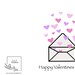 Envelope of Hearts Printable PDF Card - Etsy