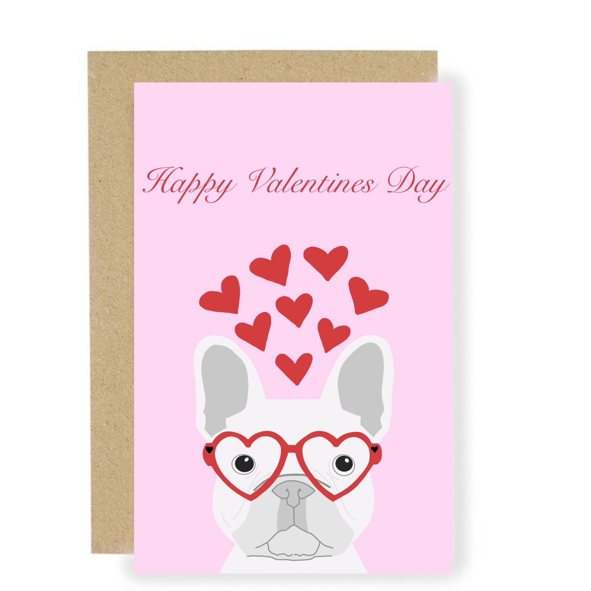Pug Printable PDF Valentine's Day Card - Etsy