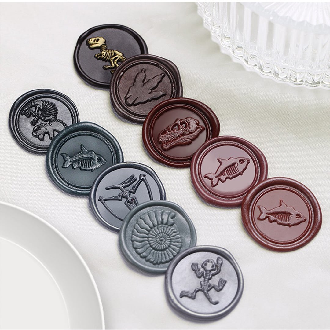Dinosaur Wax Seal Stamps, Fish Bone Stamp, Dinosaur Bone Wax Seals for ...