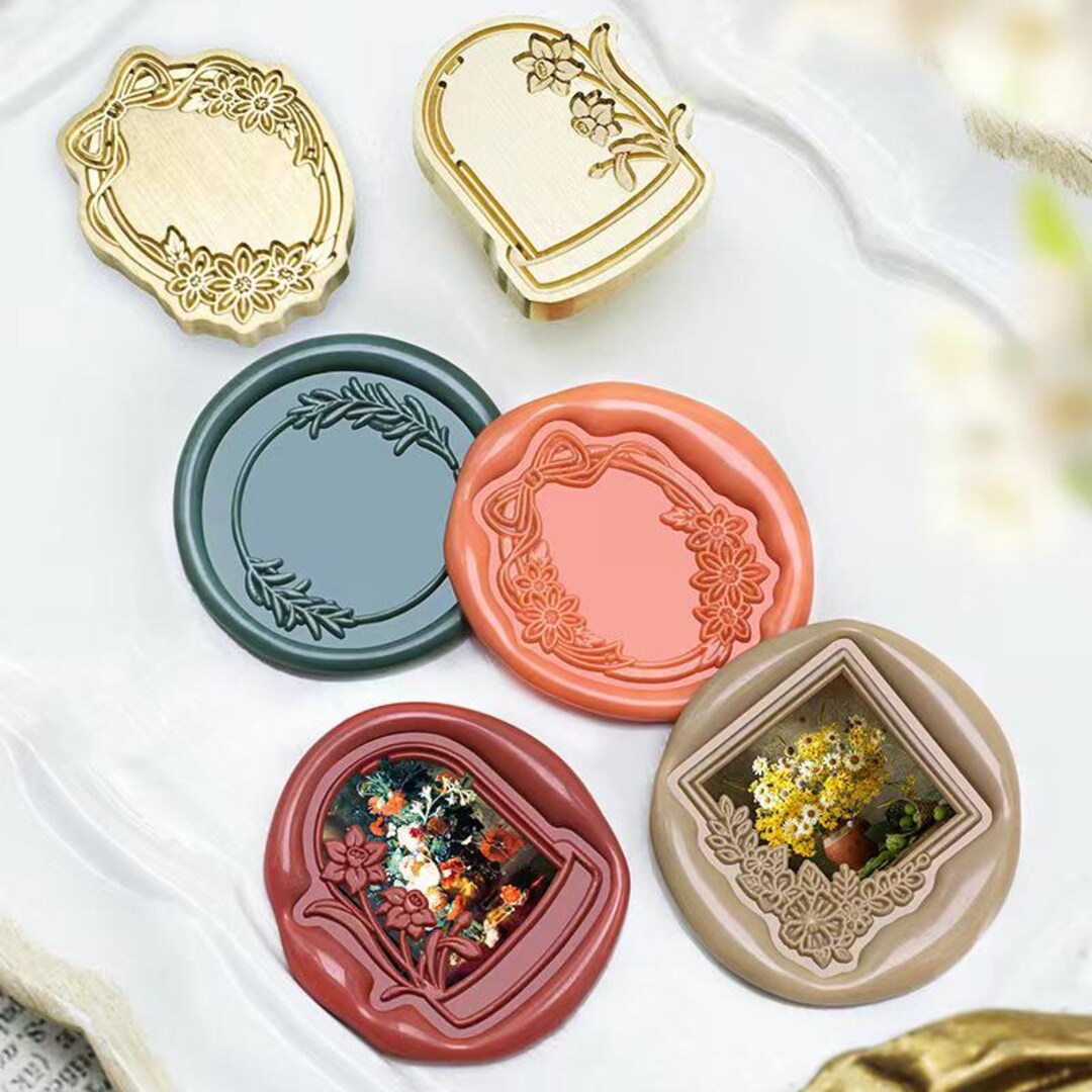 Vintage Picture Frame Wax Seal Stamps, Vintage Stamps Wax Seals for ...
