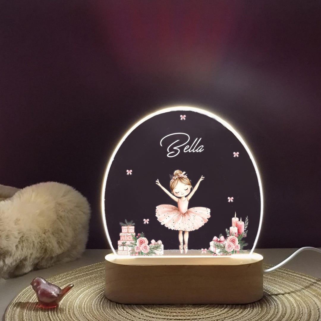 Night Light, Personalized Ballerina Girl Night Light for Her, Ballerina ...