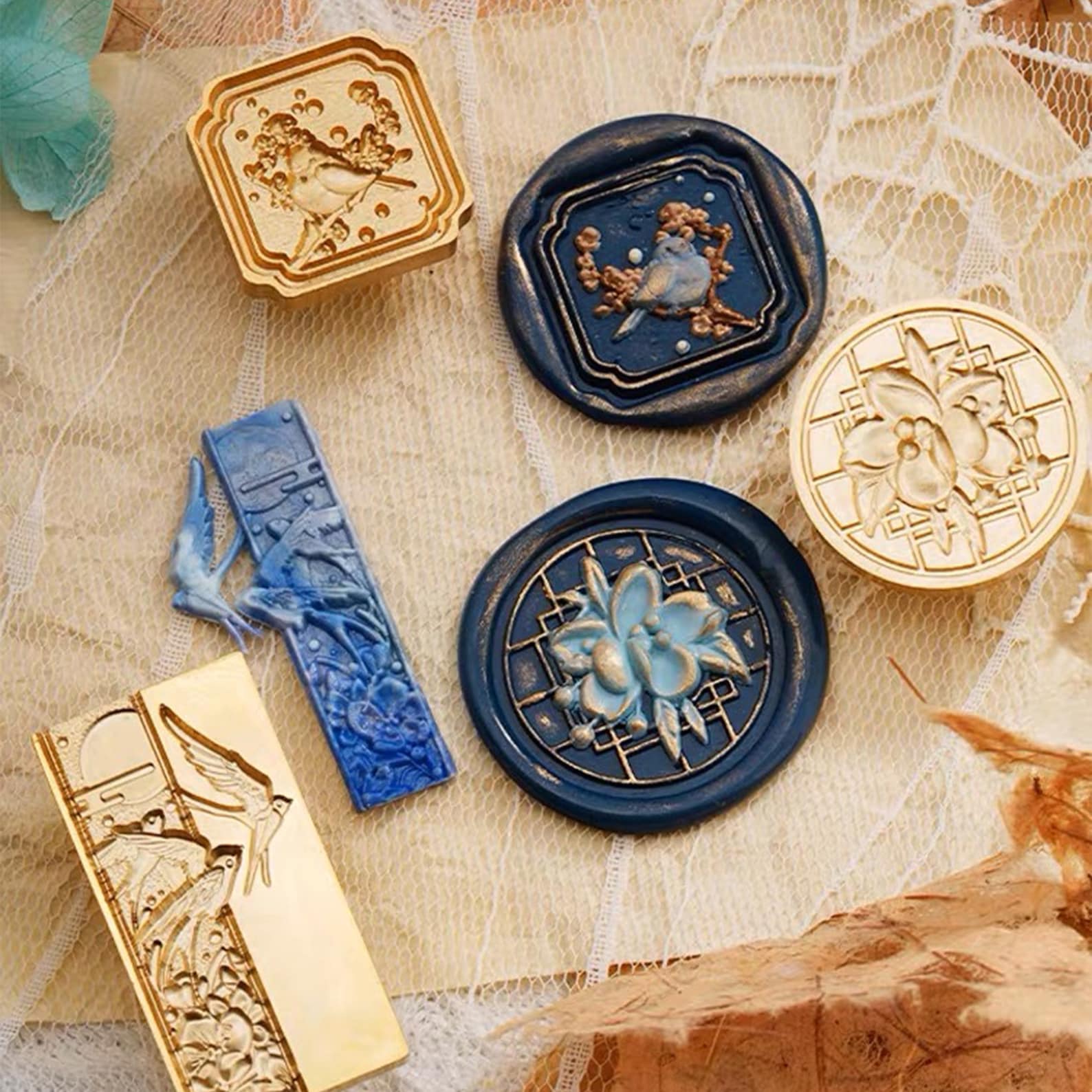Four Seasons Wax Seal Stamps, Together From the Eaves Stamp, Blackberry ...