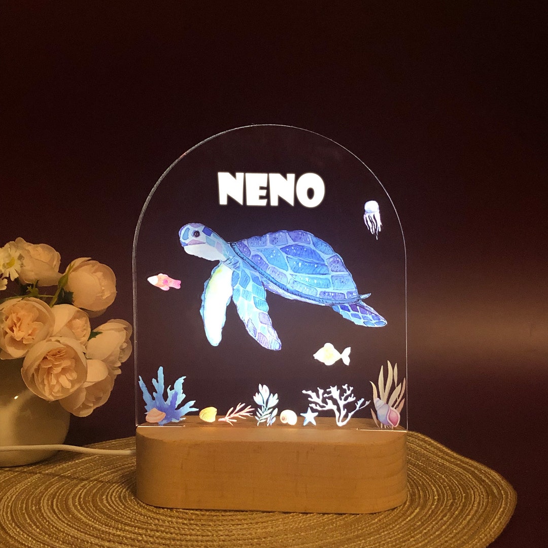 Personalized Sea Turtle Night Lights, Singing Party Night Light With ...