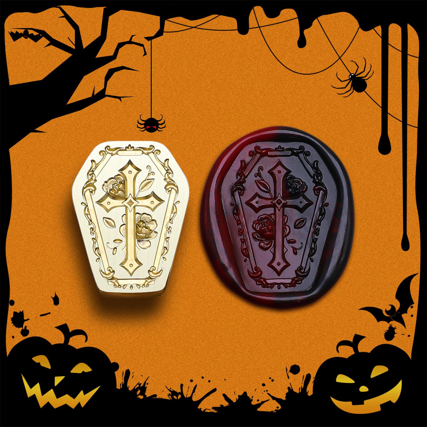 Wax Seal Stamp, Dark Coffin Stamp Wax Seals for Invitation Wedding ...