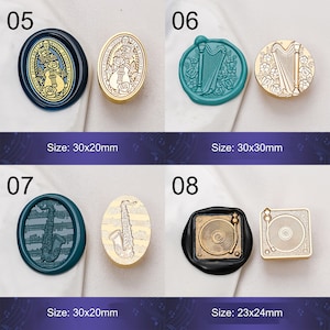 Wax Seal Stamps of Music, Concert Stamp, Record Player Wax Seals for ...