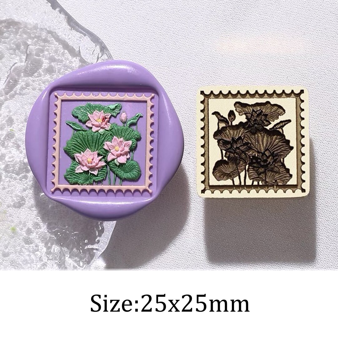Wax Seal Stamp, Lotus Stamp Wax Seals for Invitation Wedding Envelope ...