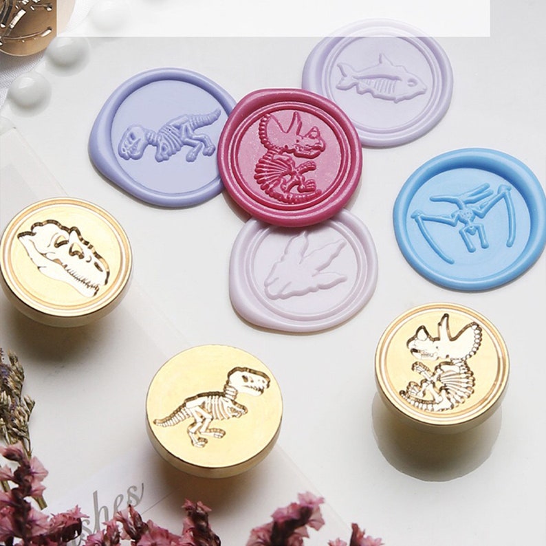 Dinosaur Wax Seal Stamps Fish Bone Stamp Dinosaur Bone Wax - Etsy