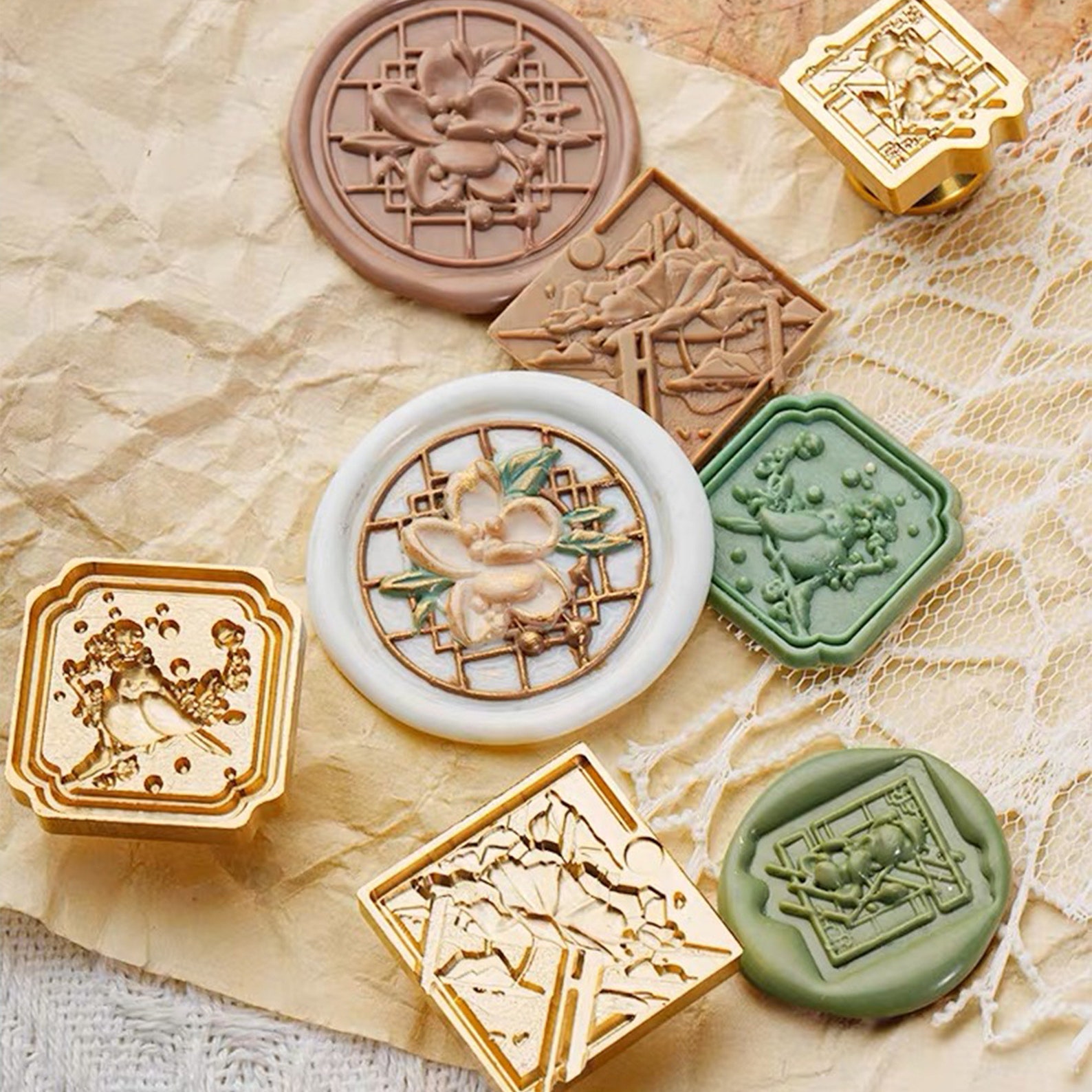Four Seasons Wax Seal Stamps, Together From the Eaves Stamp, Blackberry ...