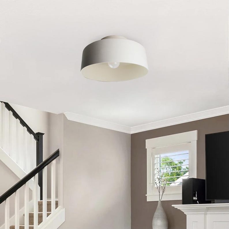 Ceramic Flush Mount Ceiling Fixture - Etsy