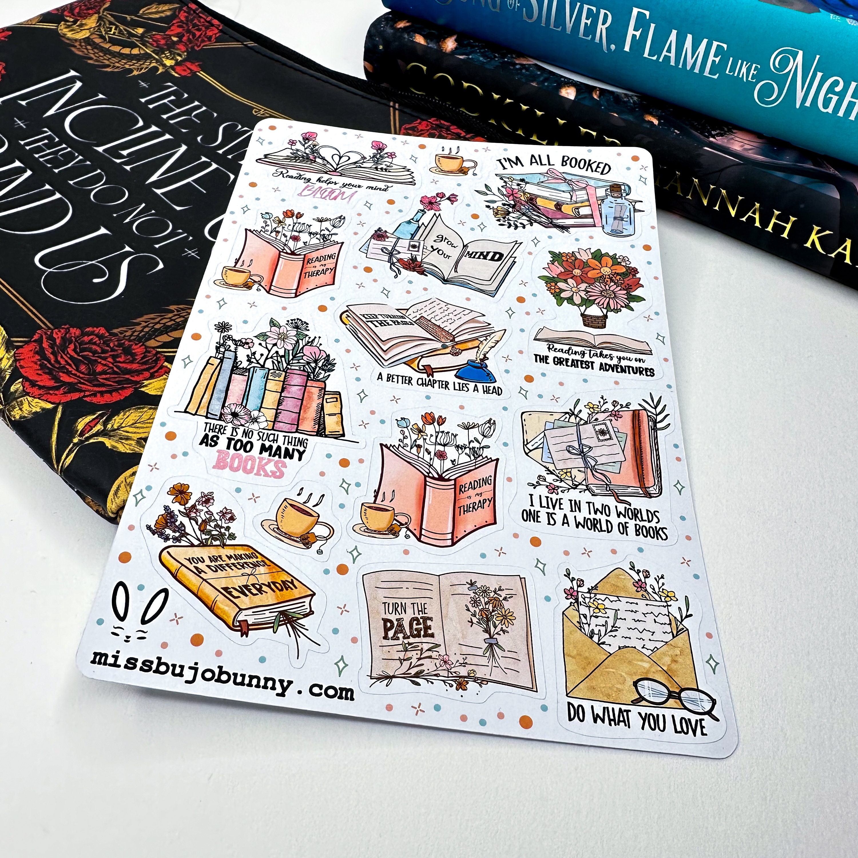 BOOK Stickers 3 Book Stickers Quote Reading Sticker Sheet - Etsy