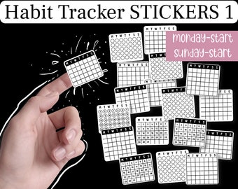 Blank Am/pm Daily Habit Tracker Planner Stickers Fill in Your - Etsy