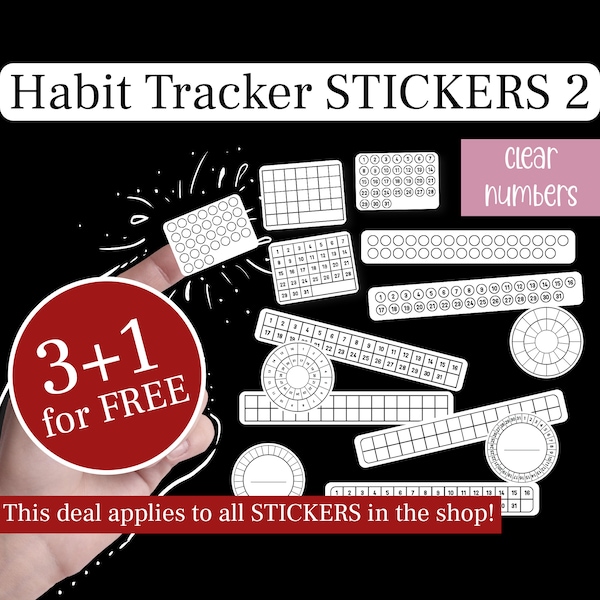 Habit Tracker Stickers - Etsy