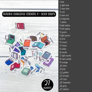 READING Challenge Stickers, Watercolor Bullet Journal Stickers, Journal ...