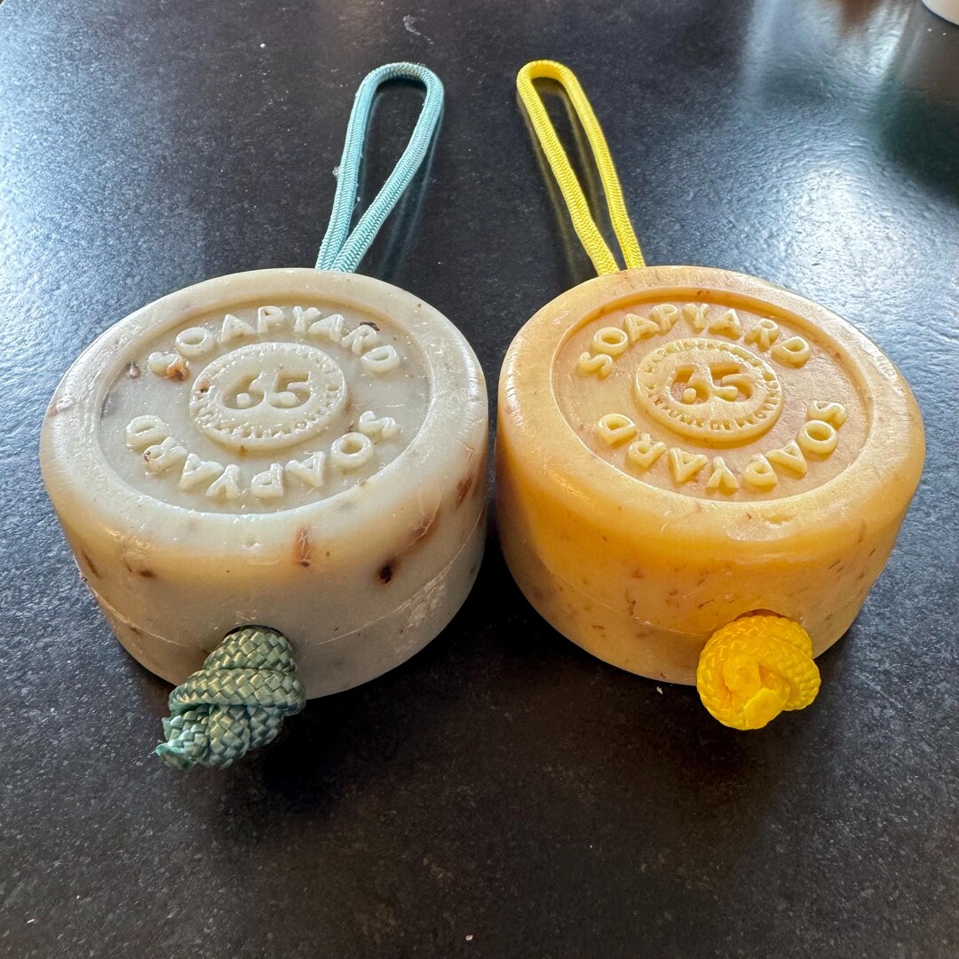 Soap on A Rope Two Pack Includes 2 French Soap Bars & 2 Ropes. Lots of ...