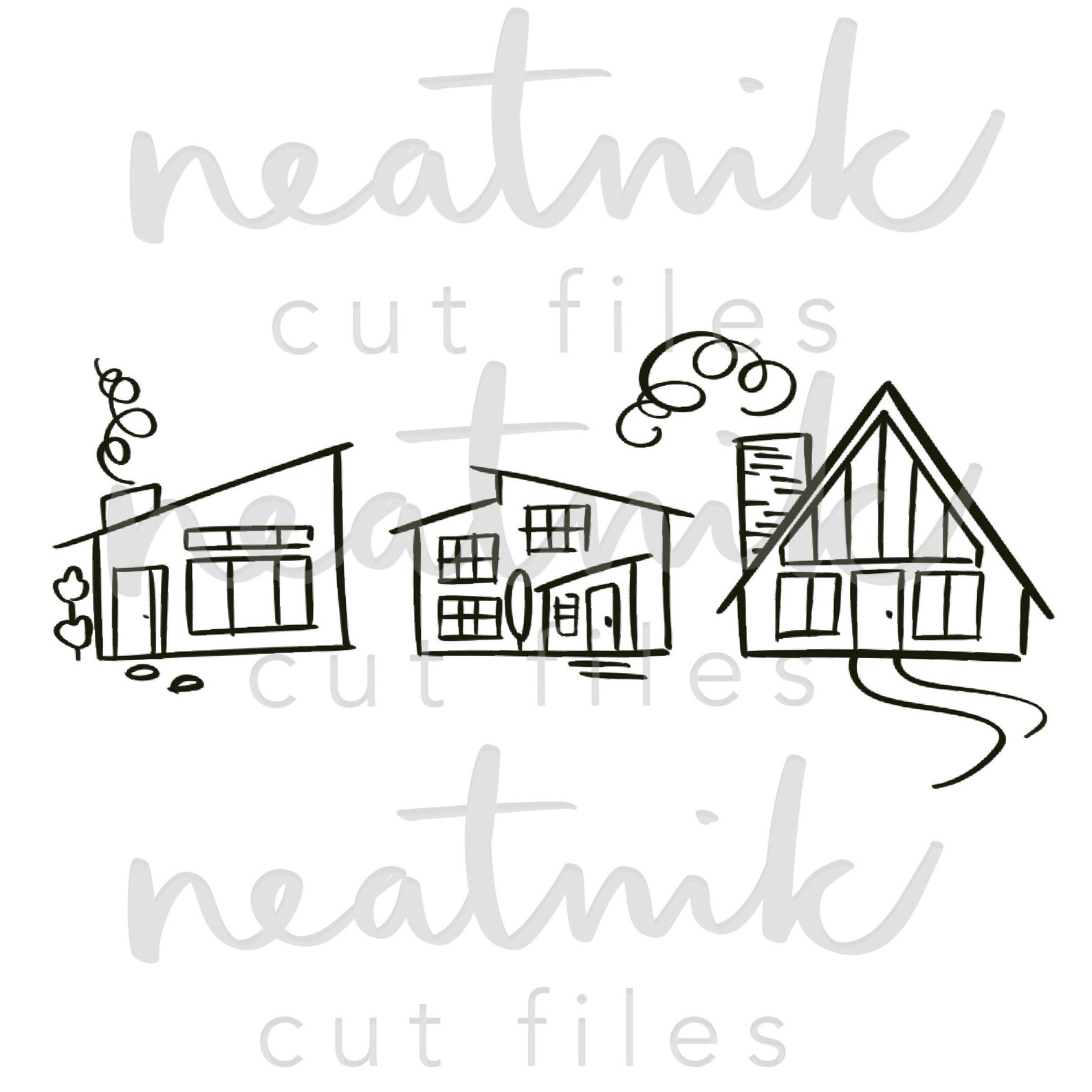 MCM Svg House Svg Home SVG Modern Home Svg House Doodle Svg Entry Sign ...