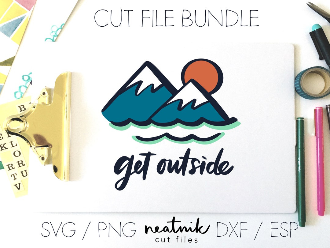 Get Outside Svg Outdoor Life Svg Mountain SVG Sunset Svg Lake Svg ...