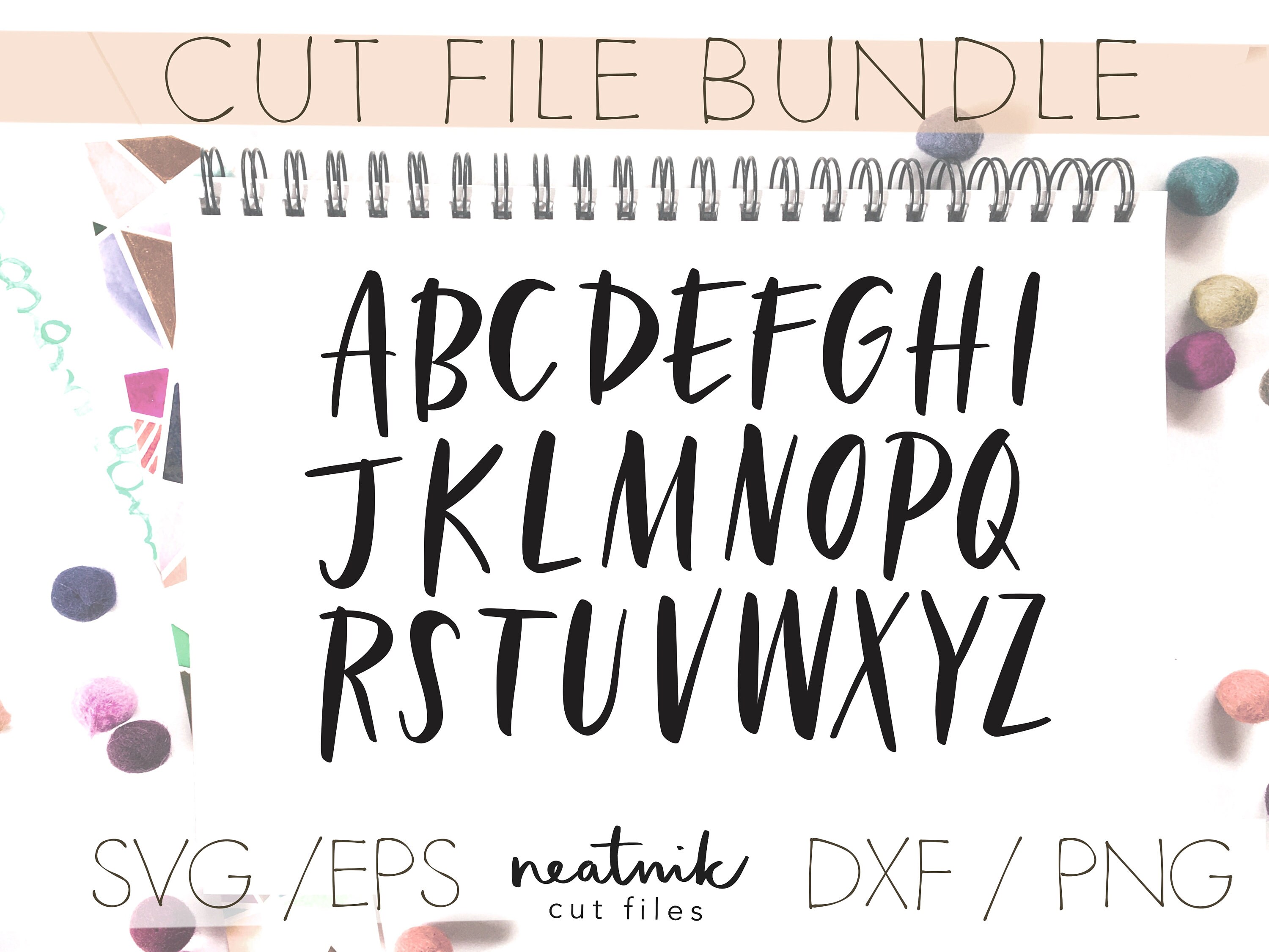 Alphabet SVG ABC Svg Hand Lettered Font Svg Logo Svg Cut File Bundle ...