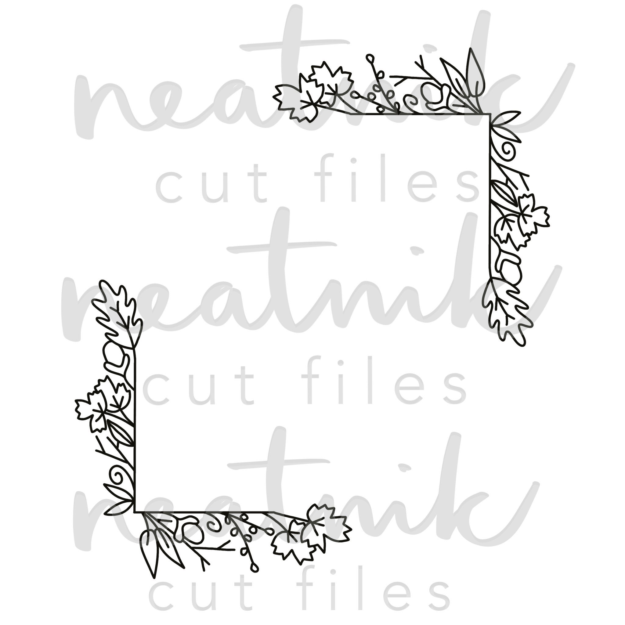 Autumn Floral SVG Fall Foliage Svg Doodle Svg Leaves Svg Acorn Sag ...