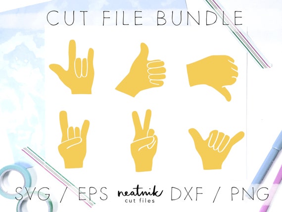 Hand Shapes SVG I Love You Svg Like Svg Rock on Svg Hand | Etsy Australia
