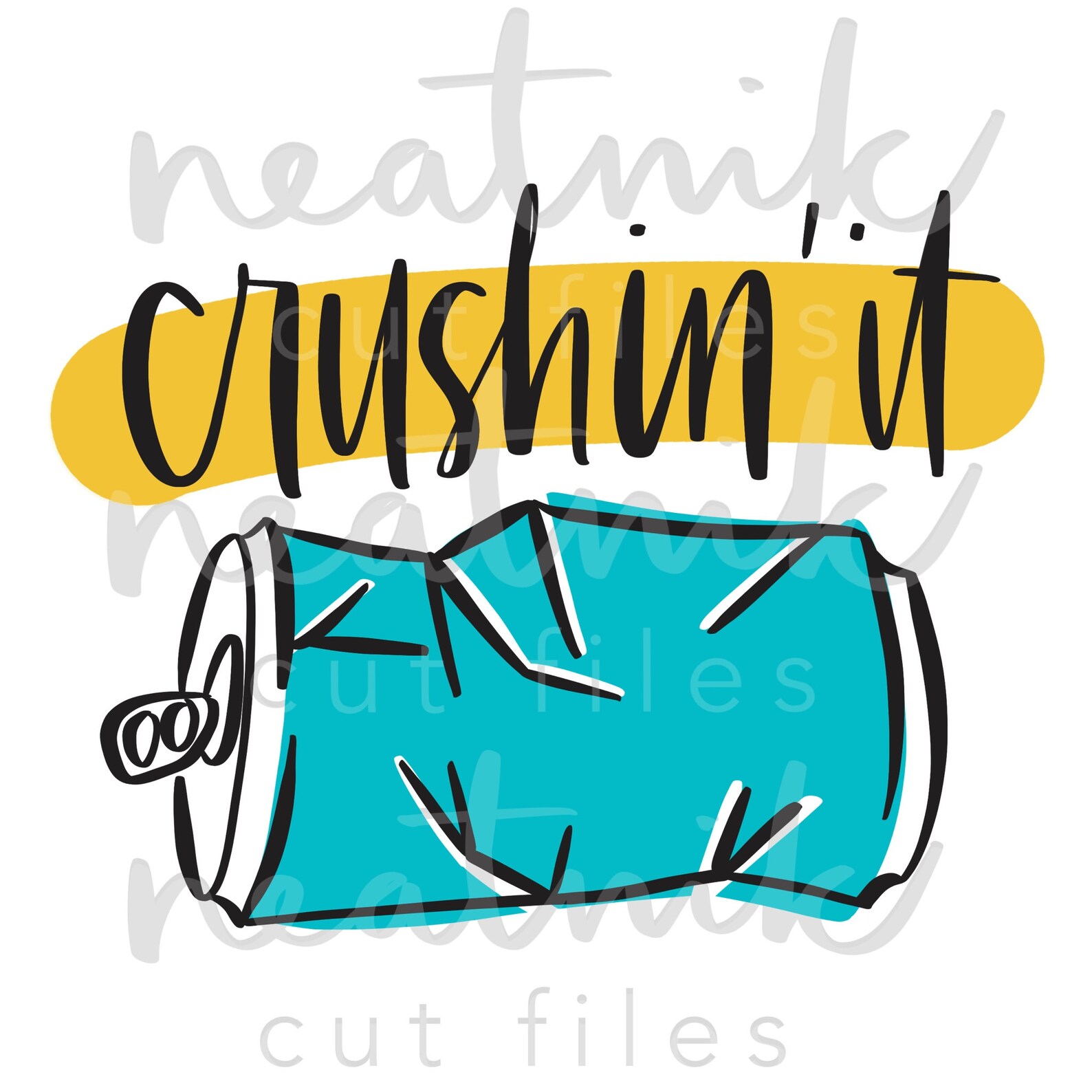 Crushin It SVG Crushing It Svg Pop Can Svg Soda Can Svg Hand Lettered ...