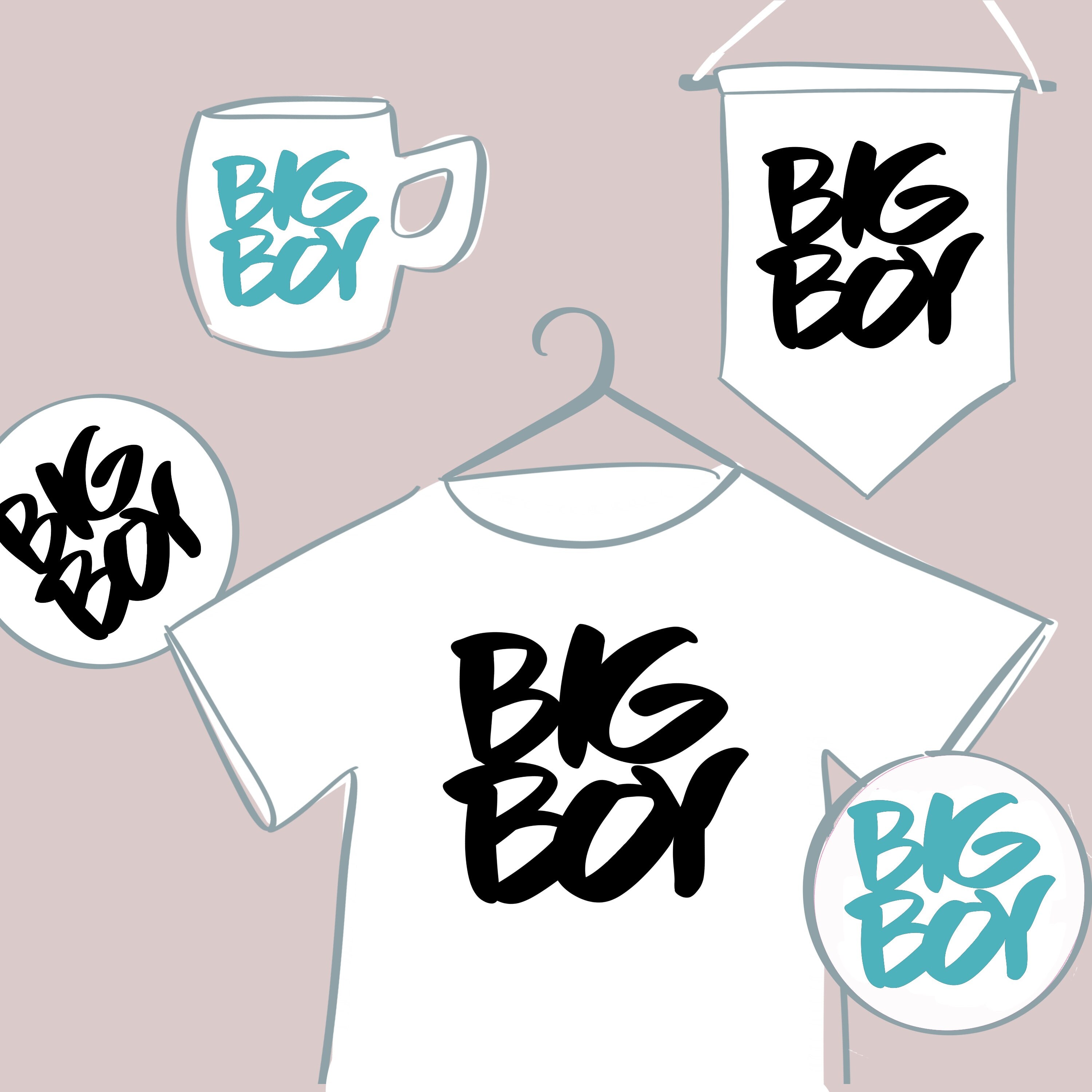 Big Boy Svg Boy Svg Potty Trained Svg Black Ink Fat Marker Tshirt Hand ...