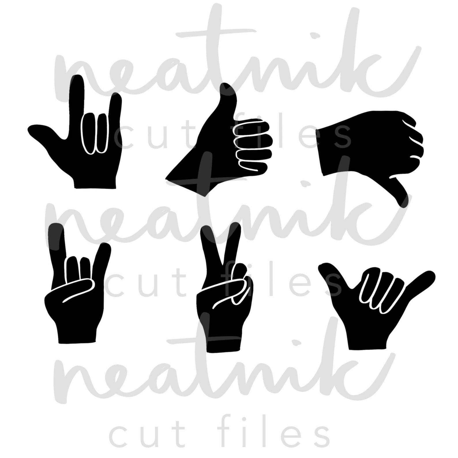 Hand Shapes SVG I Love You Svg Like Svg Rock on Svg Hand Gestures Svg ...