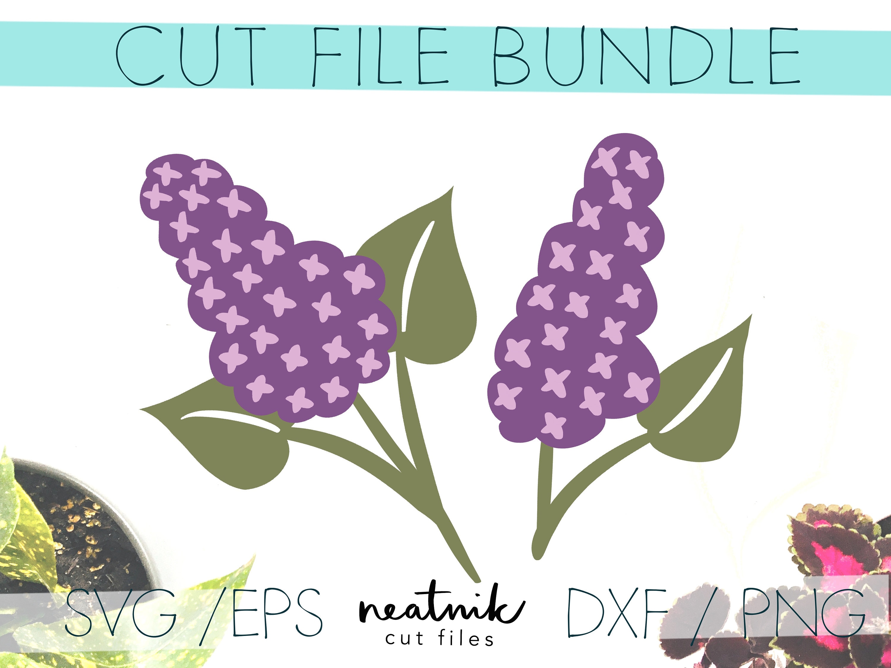 Lilac Svg Flowers Svg Spring Svg Mother's Day Svg Springtime Hand Drawn ...