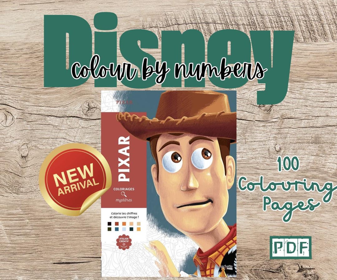 DIGITAL | Pixar Woody - Colour by Numbers | Coloriages Mystery - Etsy