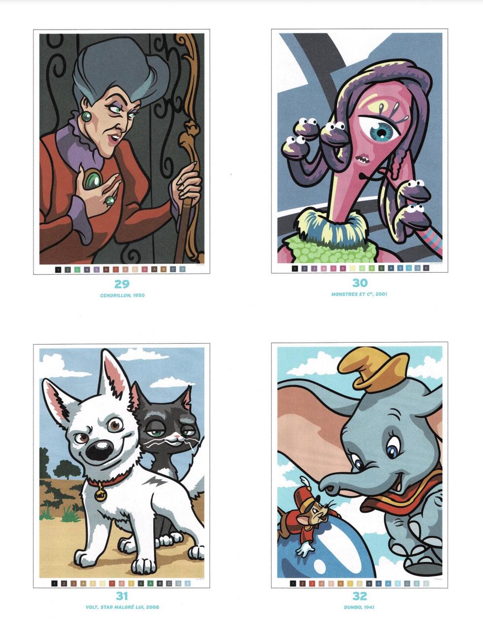 DIGITAL - Disney Mystery Colour by Numbers - Les Grands Classiques - Etsy