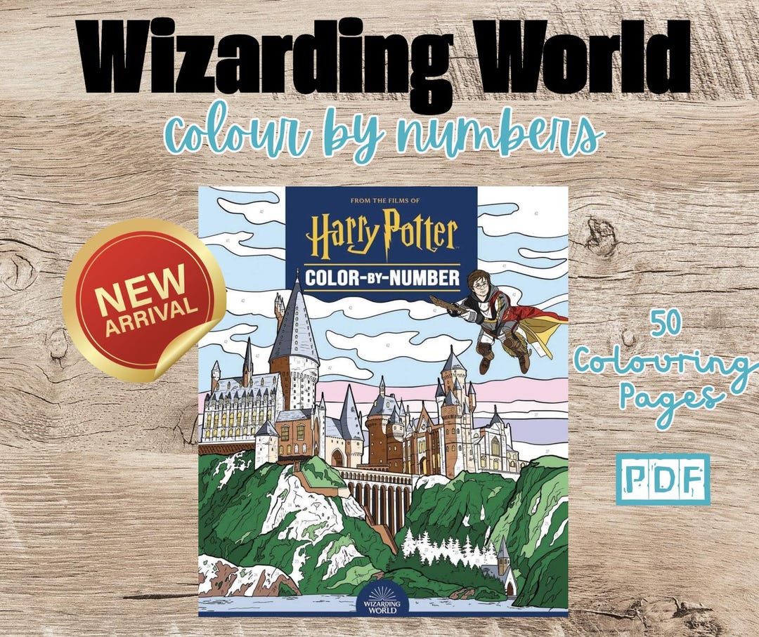 DIGITAL PDF - Wizarding World Color by Numbers - 50 Pages | Harry ...