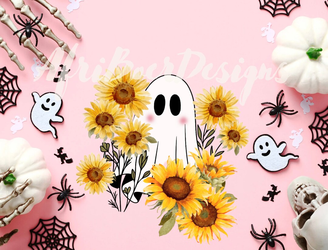 Sunflower Ghost PNG - Etsy