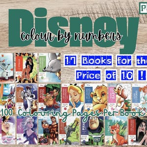DIGITAL | Disney Colour by Numbers Mystery - 17 PDF Books for the Price ...