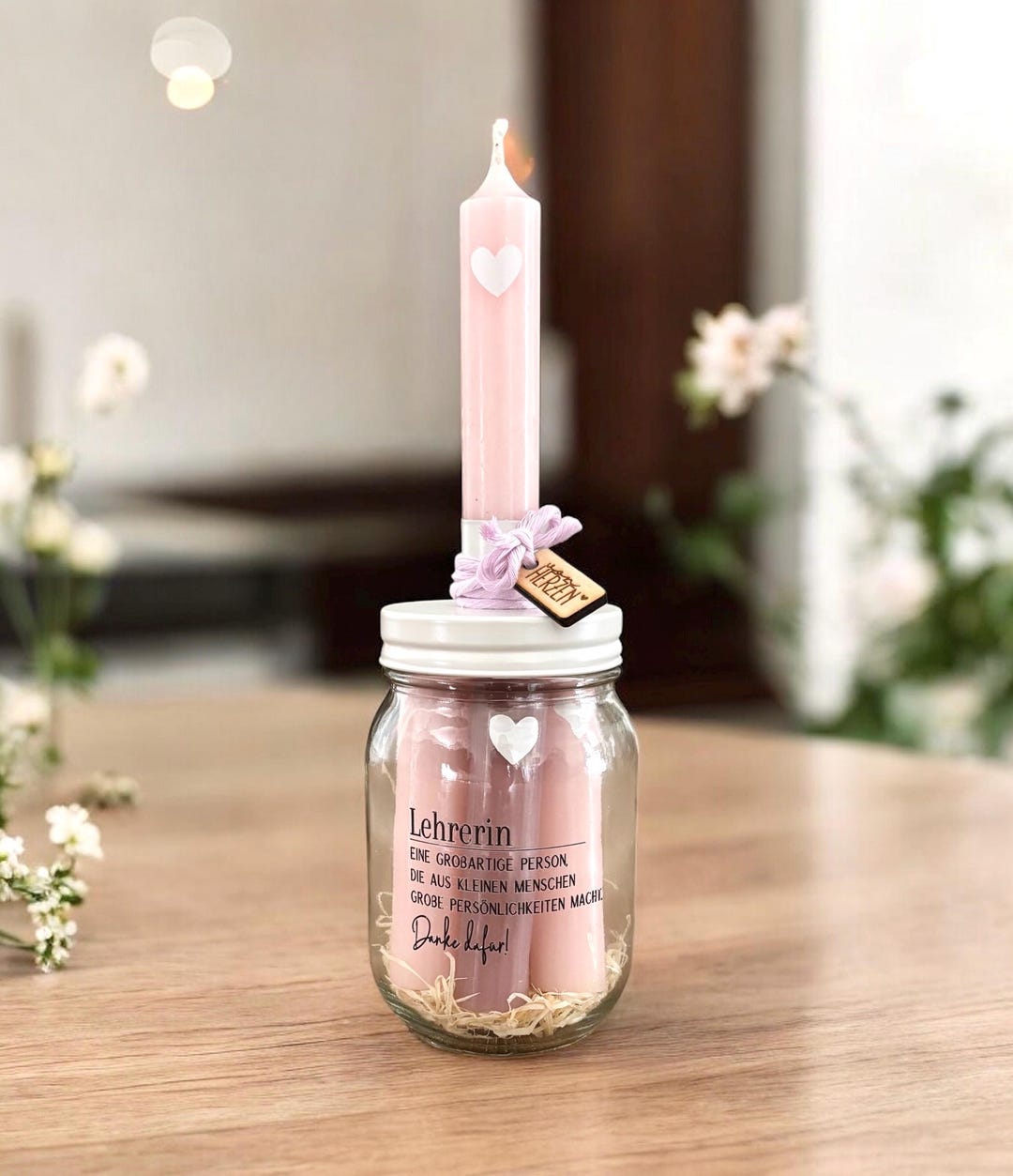 Teacher, Farewell, Kindergarten, Graduation Gift, Candle Glass, Glass ...