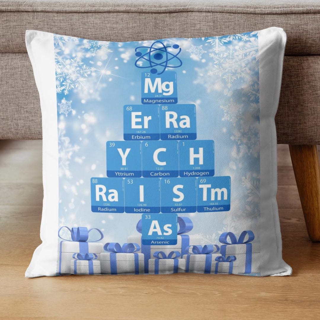 Chemistry-inspired Christmas Décor and Wearables: Blue Periodic Table ...