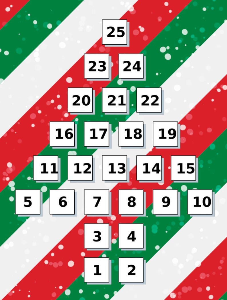 DIY Activity Advent Calendar Kit: Printable Daily Tasks (PDF Download ...