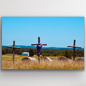Three Rustic Crosses in the Country Mountains Photo Print Wall Decor - Etsy