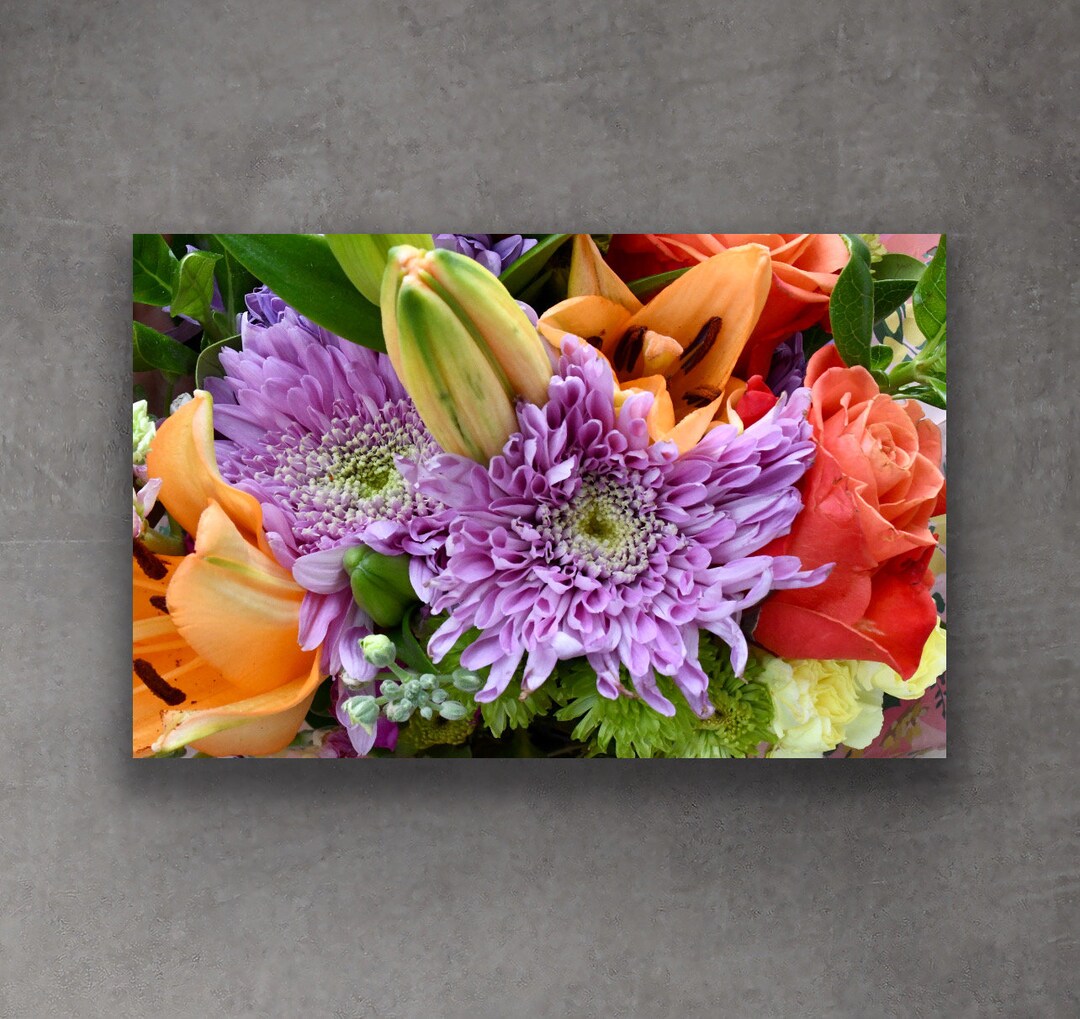 Vibrant Floral Photo Print for Modern Wall Art Decor - Etsy
