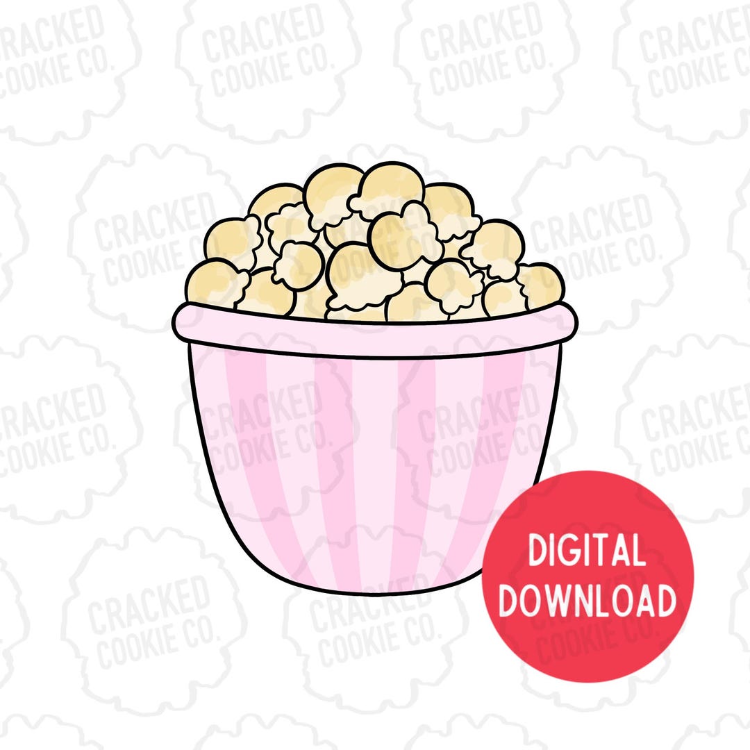 Popcorn Bucket Cookie Cutter- STL File- INSTANT - Etsy