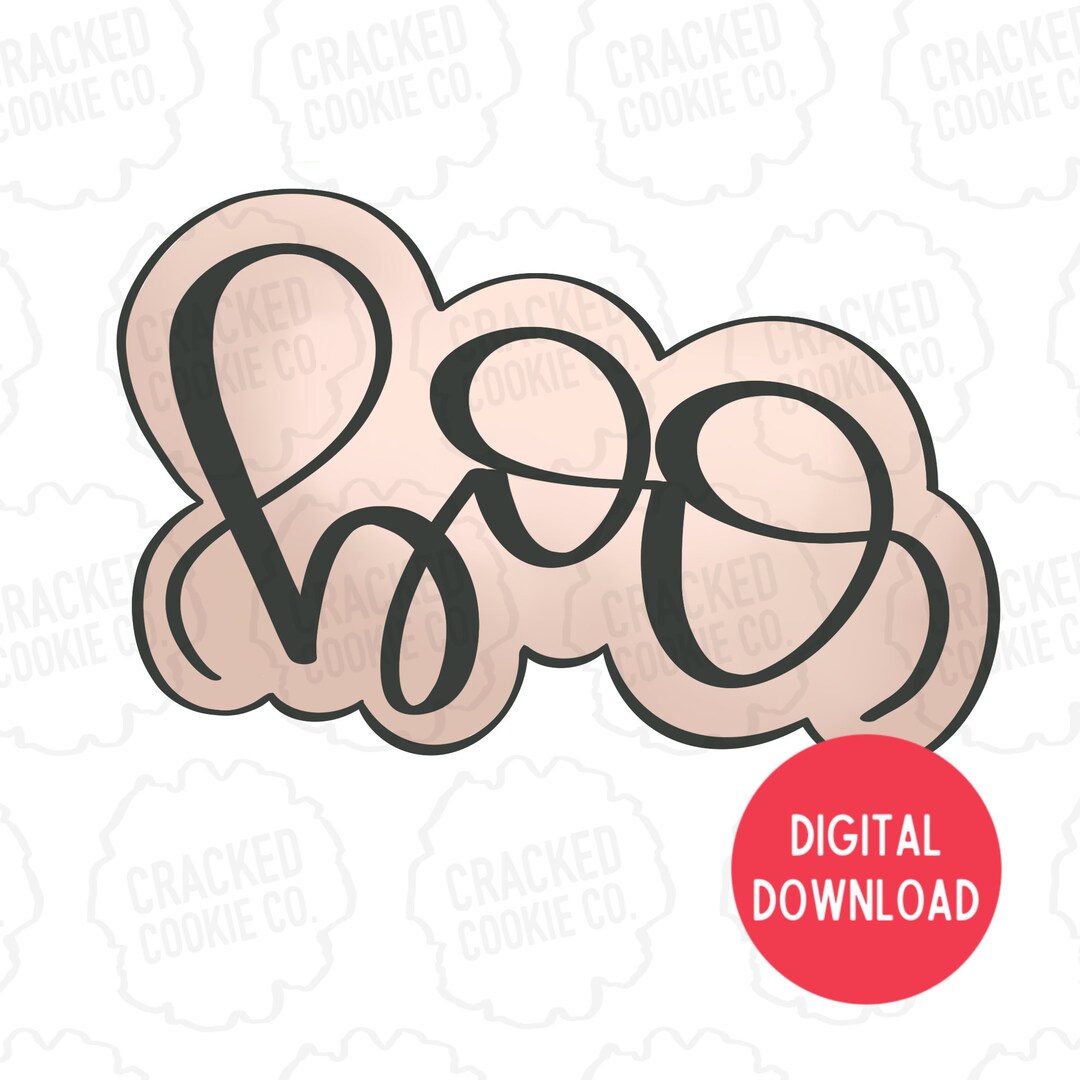Boo Cookie Cutter- Halloween- STL File- INSTANT - Etsy