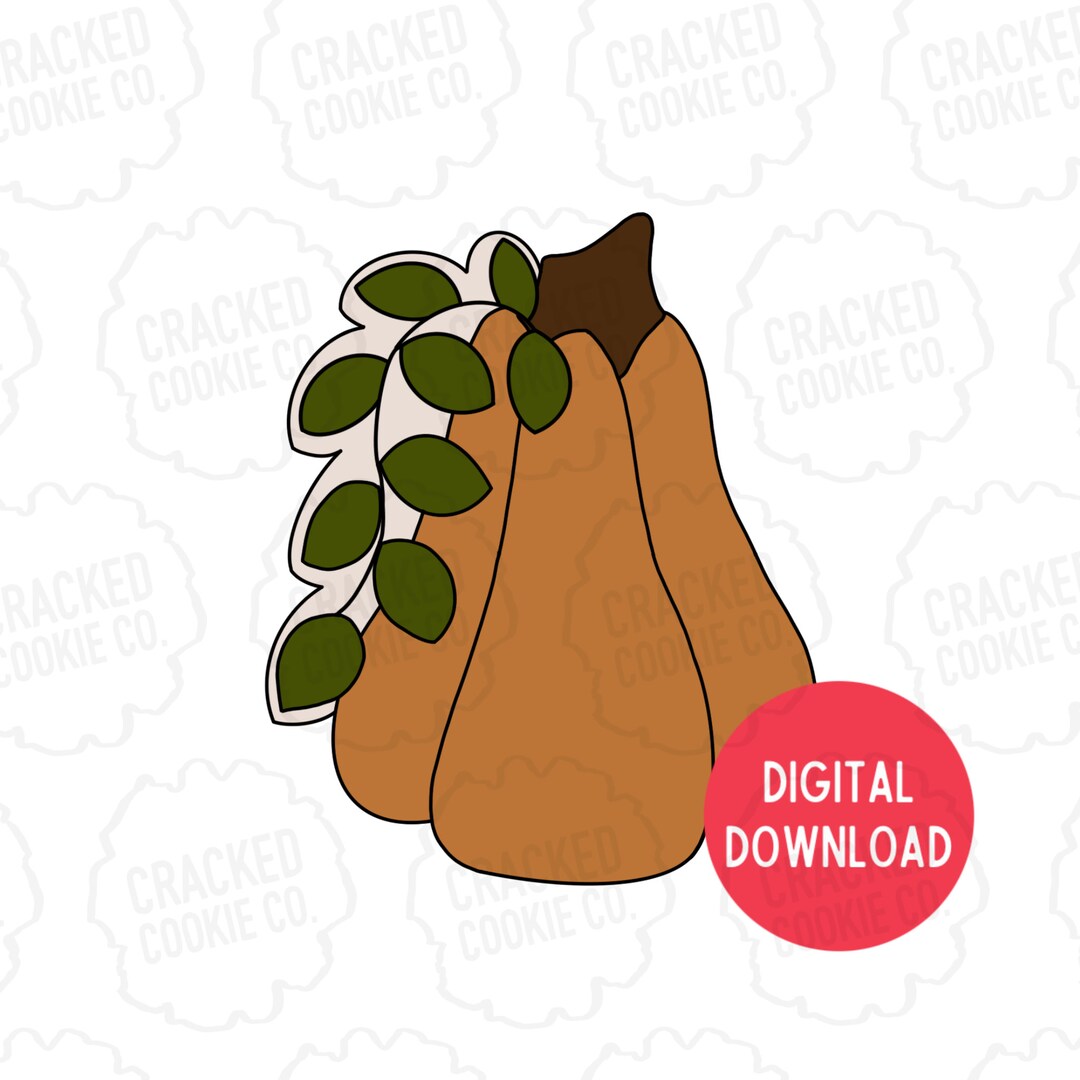 Tall Funky Pumpkin With Greenery Cookie Cutter- STL File- INSTANT - Etsy