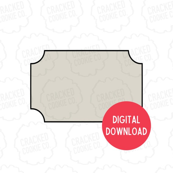 Fancy Rectangle Cookie Cutter STL File INSTANT - Etsy