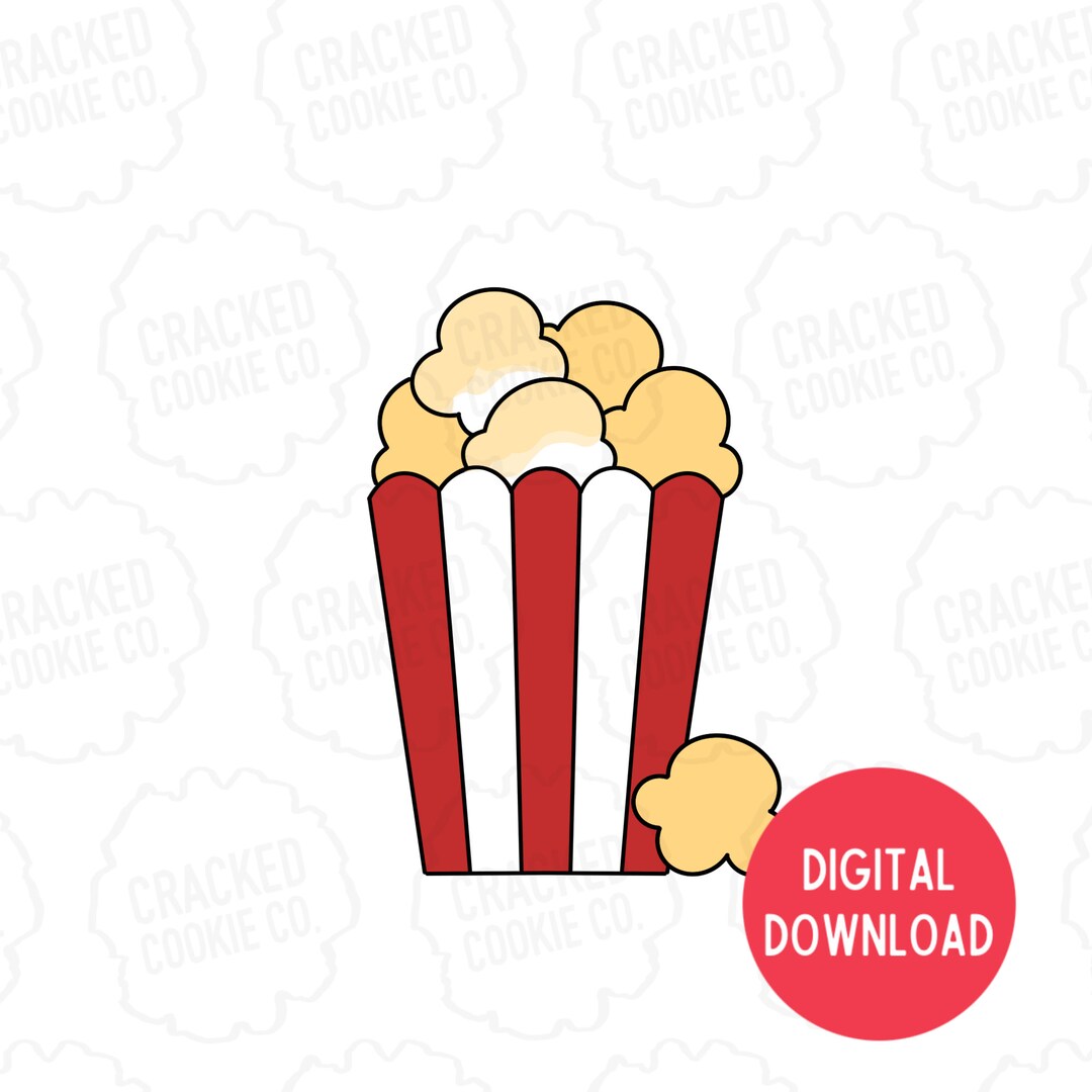 Popcorn Cookie Cutter- STL File- INSTANT - Etsy