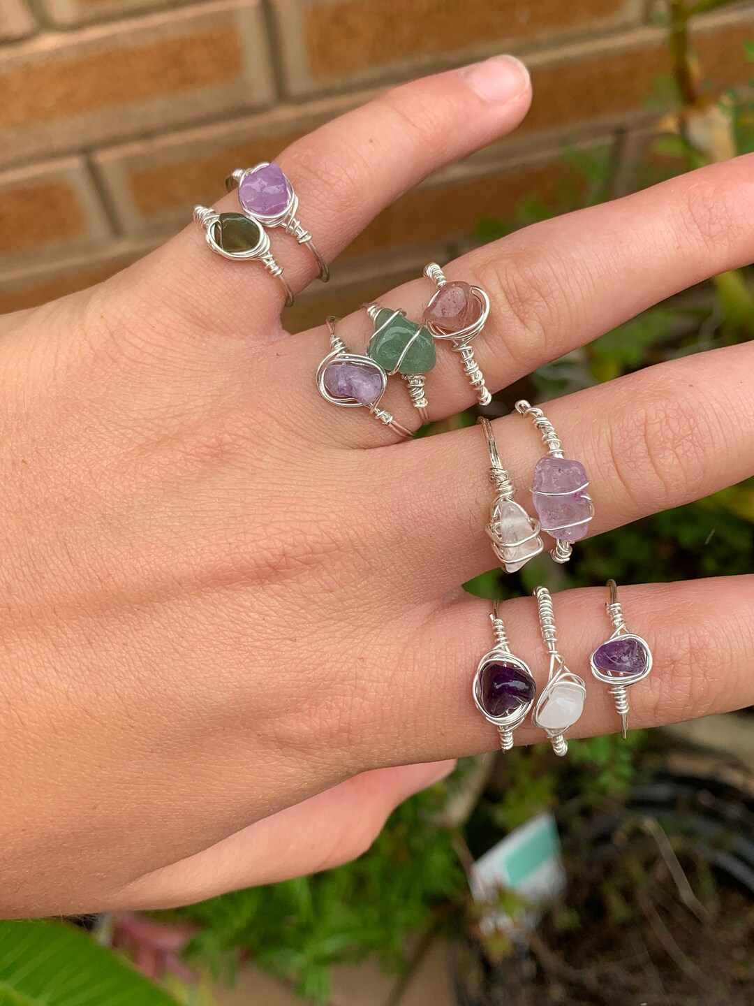 Handmade Wire Wrapped Crystal Ring. - Etsy Australia